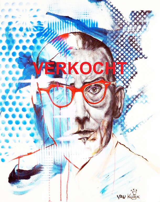 Jules Deelder schilderij - Hans van Kuijk